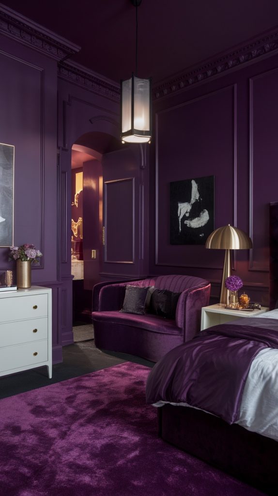 21 Stunning Moody Purple Bedroom Ideas