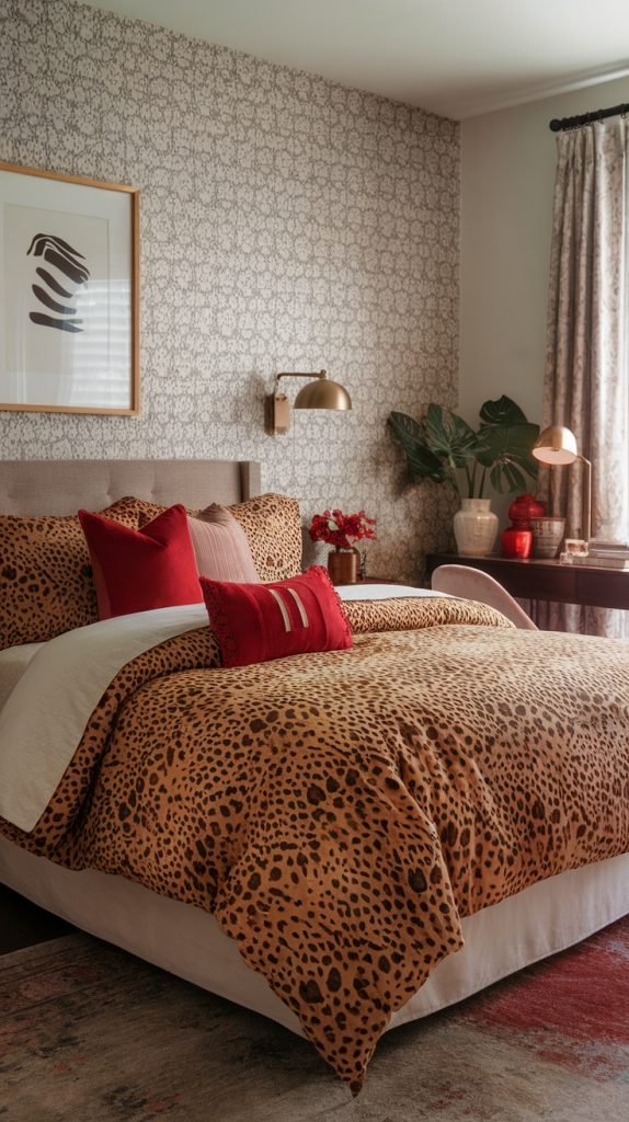 13 Stunning Red and Cheetah Bedroom Ideas for a Bold Look