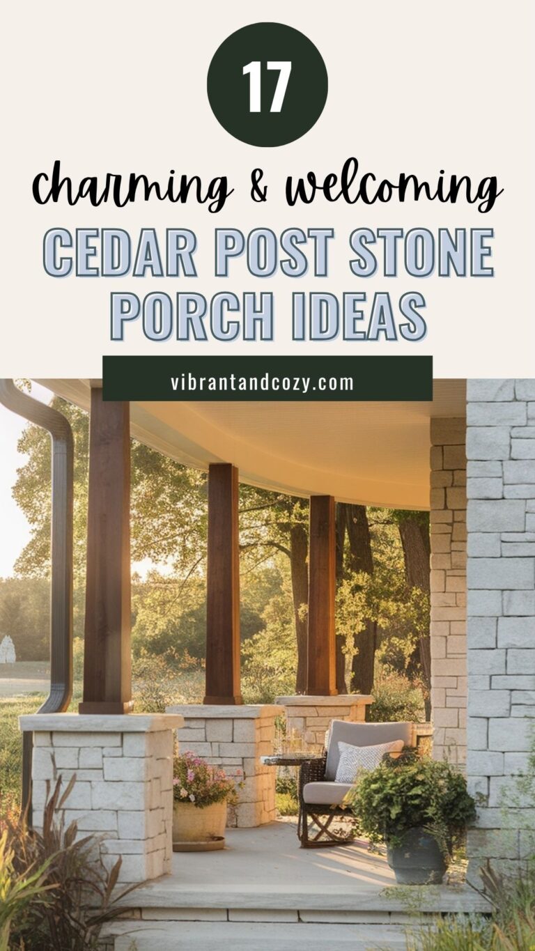 17 Stunning Cedar Post Stone Porch Ideas to Transform Your Home