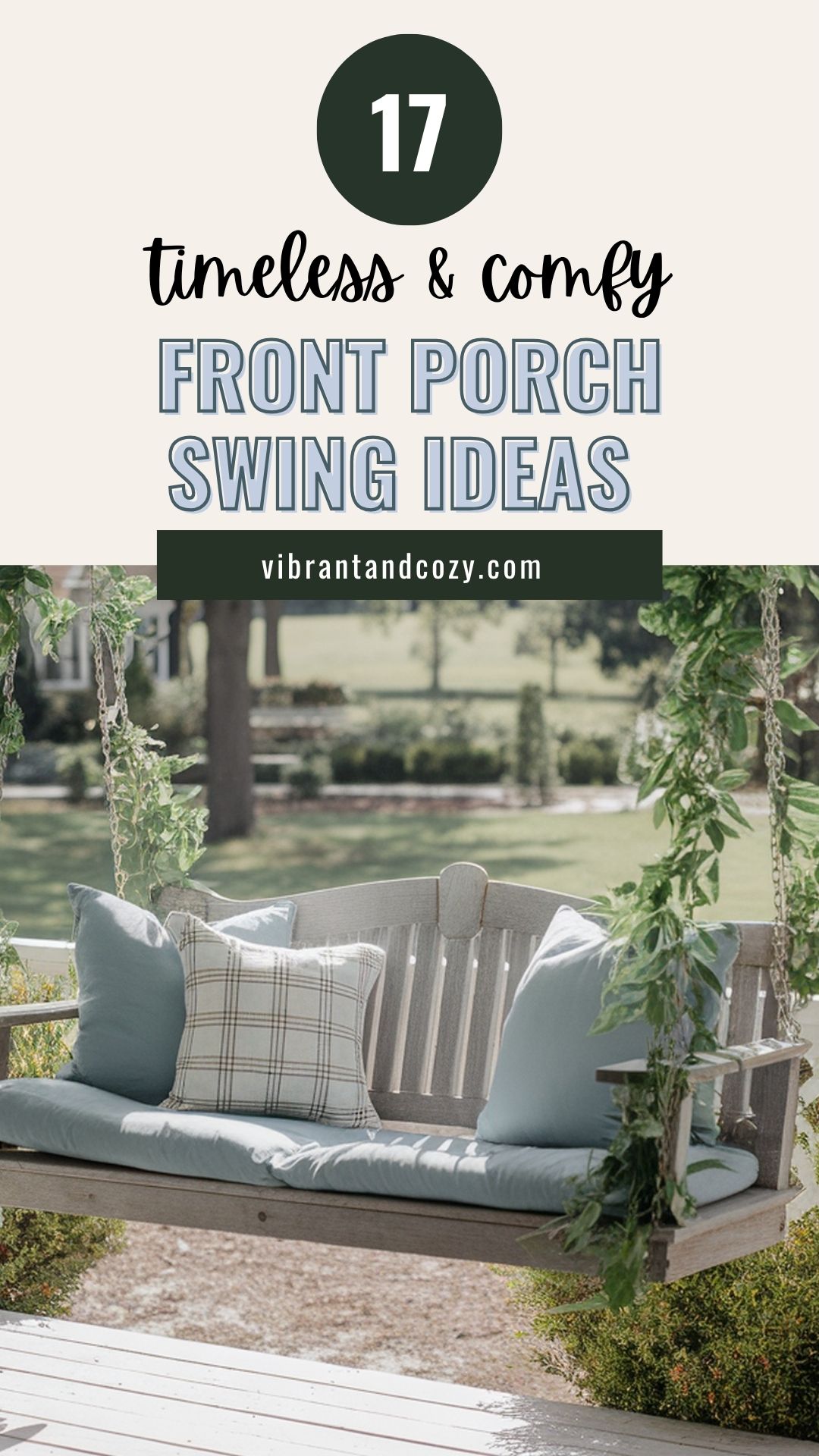 17 Creative Front Porch Swing Ideas for Your Home - Vibrant & CoZY