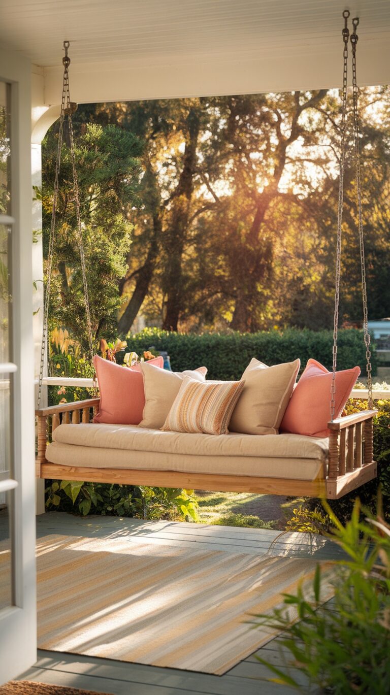 17 Creative Front Porch Swing Ideas for Your Home - Vibrant & Cozy