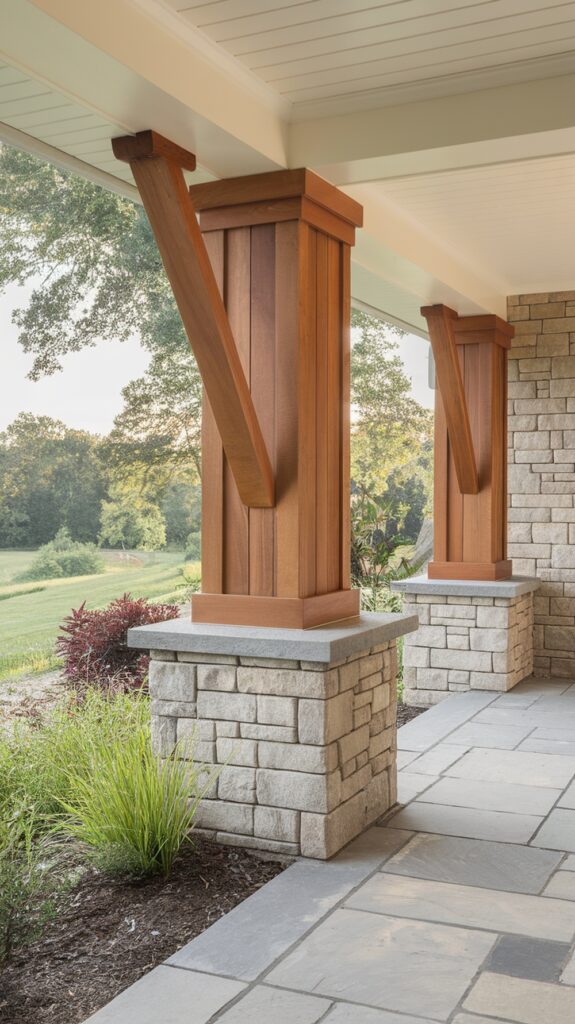 17 Stunning Cedar Post Stone Porch Ideas to Transform Your Home