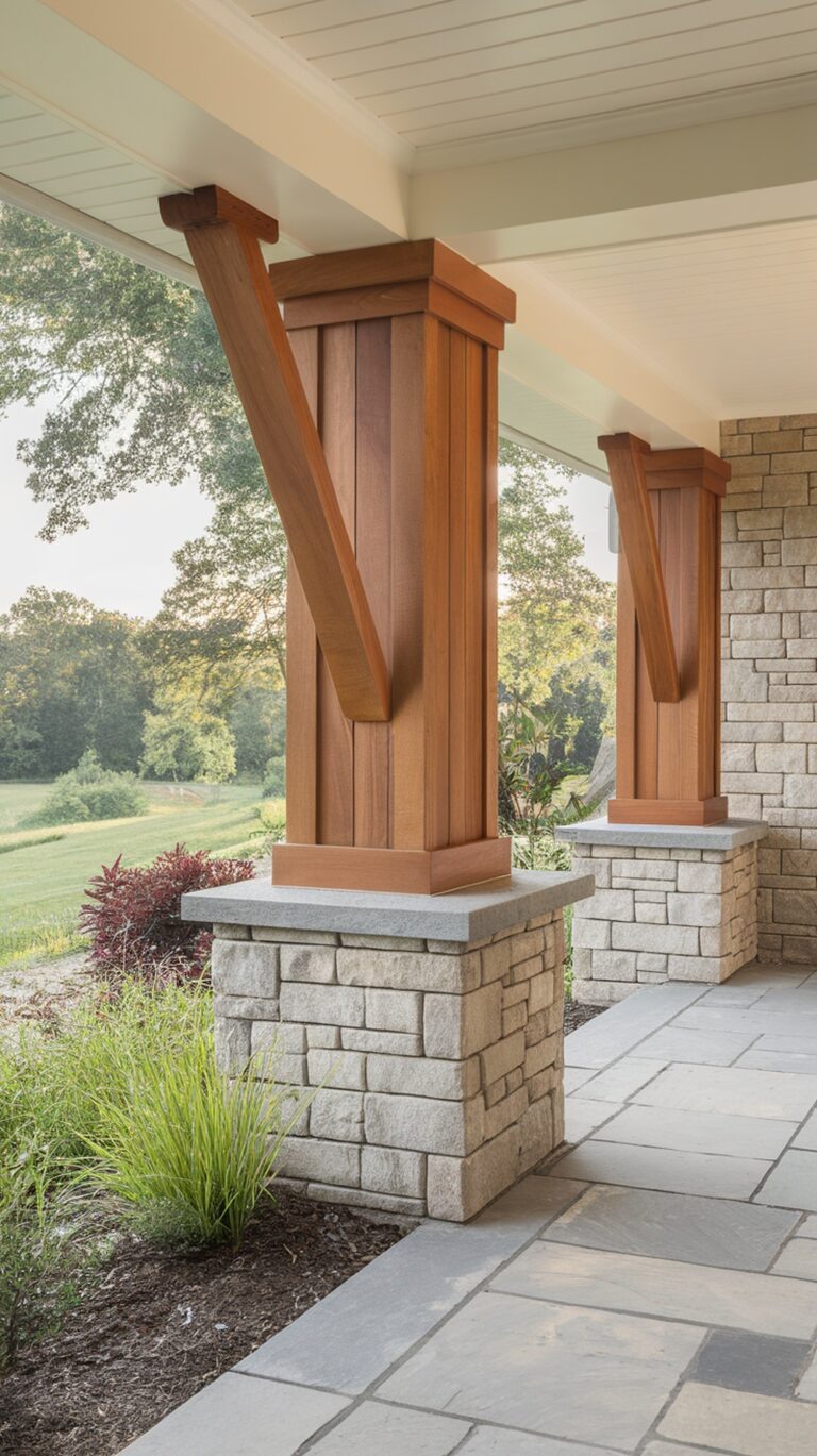 17 Stunning Cedar Post Stone Porch Ideas to Transform Your Home