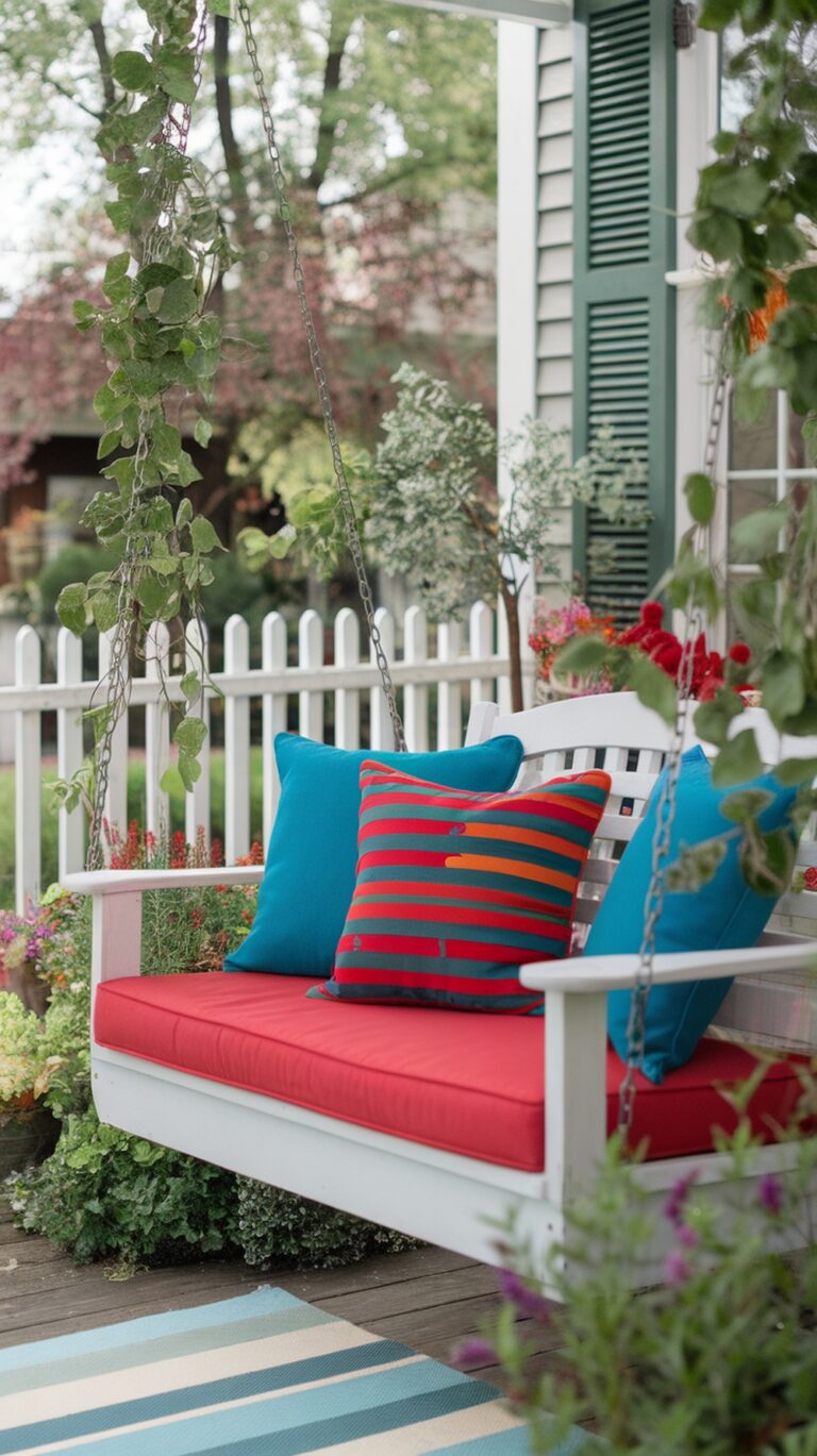 17 Creative Front Porch Swing Ideas for Your Home - Vibrant & Cozy