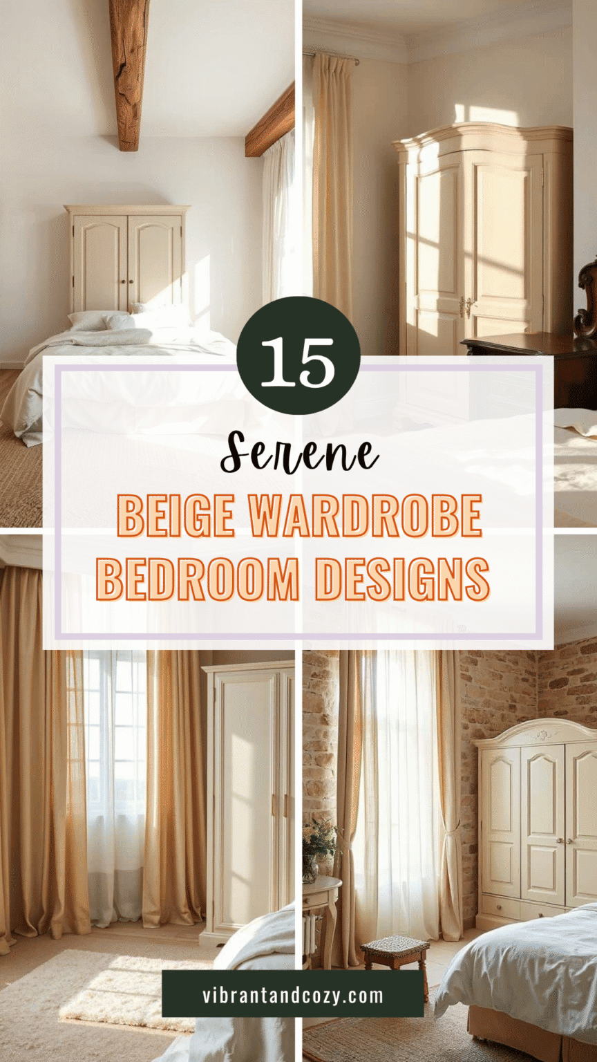 15 Serene Beige Wardrobe Bedroom Designs for a Calming Look