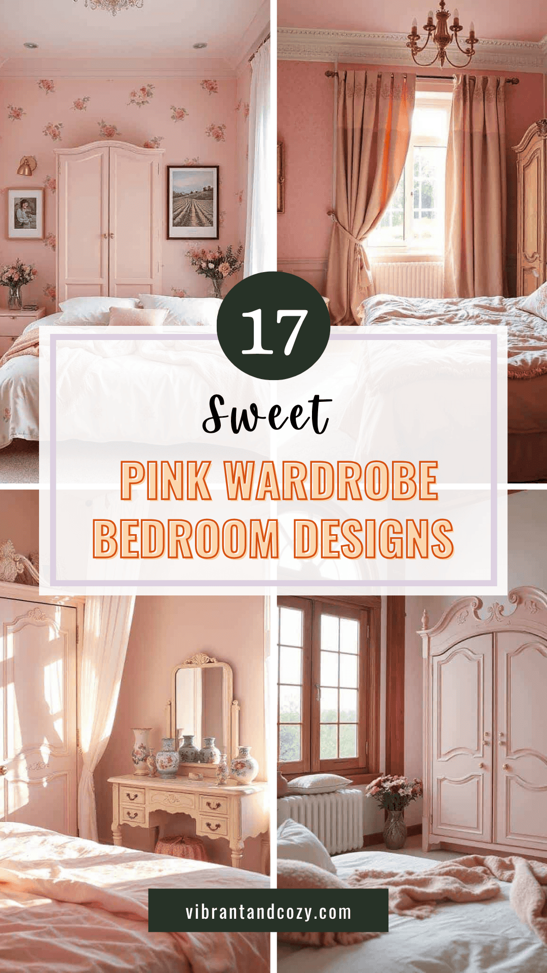 17 Sweet Pink Wardrobe Bedroom Designs Full of Soft Charm