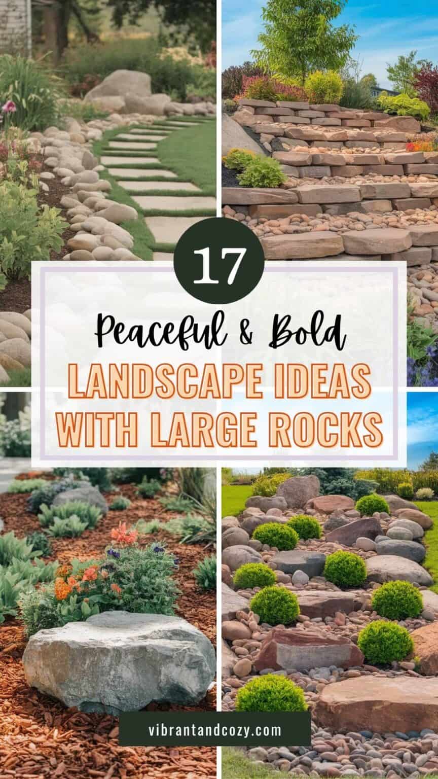 17 Stunning Front Yard Landscape Ideas Featuring Large Rocks