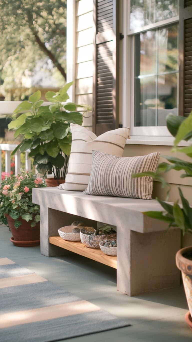 17 Creative Front Porch Bench Ideas for a Welcoming Entryway
