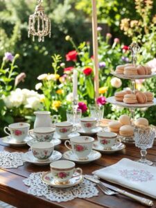 20 Charming Tea Party Set Up Ideas for a Whimsical Garden Gathering