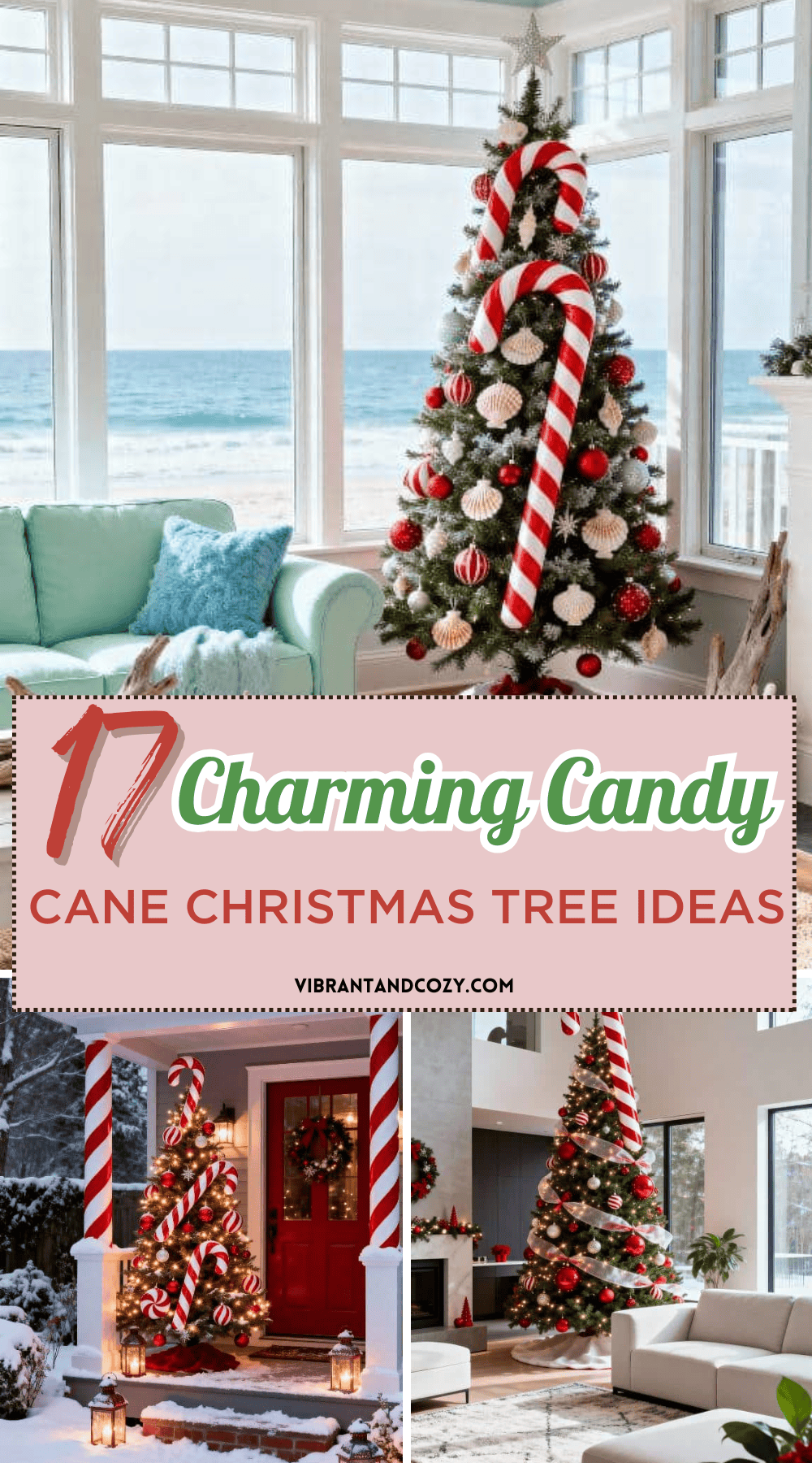 17 Charming Candy Cane Christmas Tree Ideas To Sweeten Your Holiday Decor