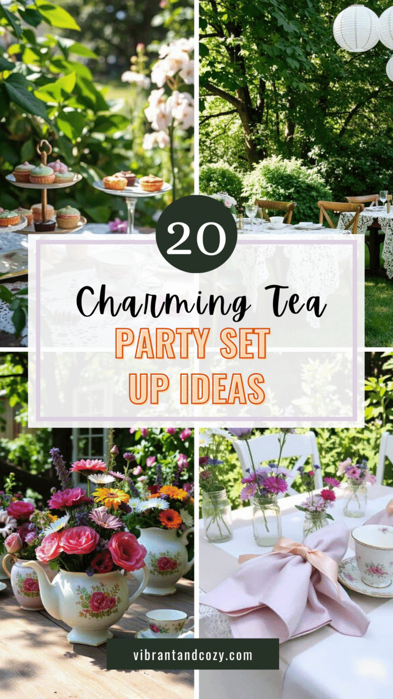 20 Charming Tea Party Set Up Ideas for a Whimsical Garden Gathering