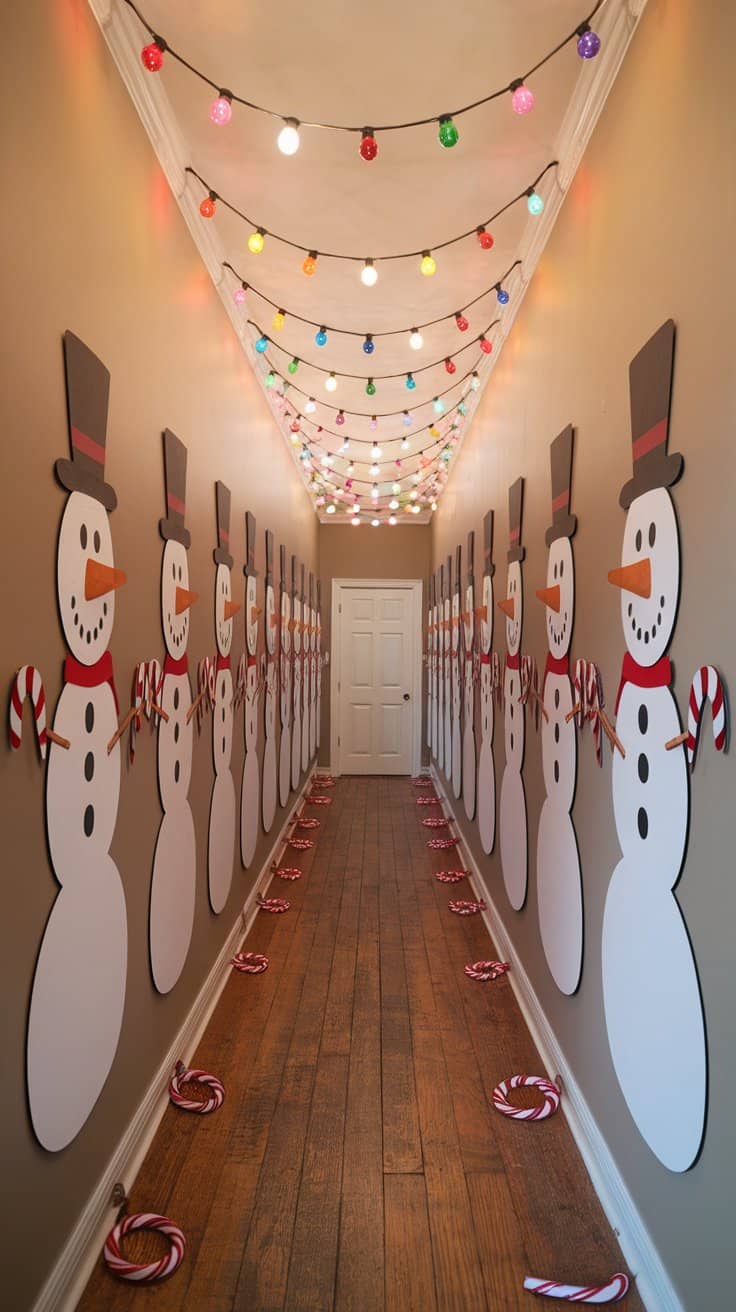 17 Whimsical Snowman Hallway Decoration Ideas To Warm Your Winter