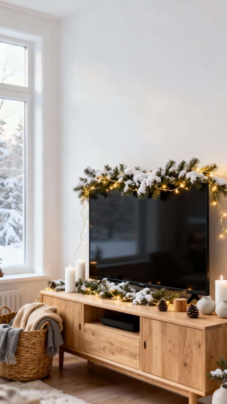 17 Magical Christmas TV Stand Decor Ideas For A Warm And Cozy Home ...