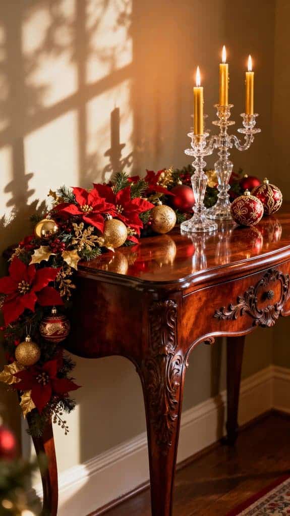 17 Charming Christmas Entryway Table Decor Ideas For A Festive First ...