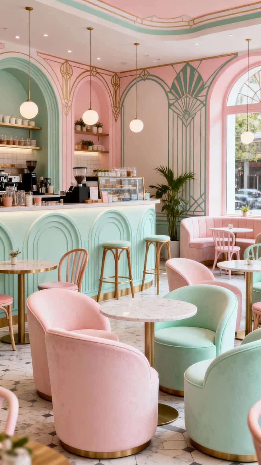 17 Stylish Art Deco Cafe Ideas For A Beautiful, Modern Look - Vibrant ...