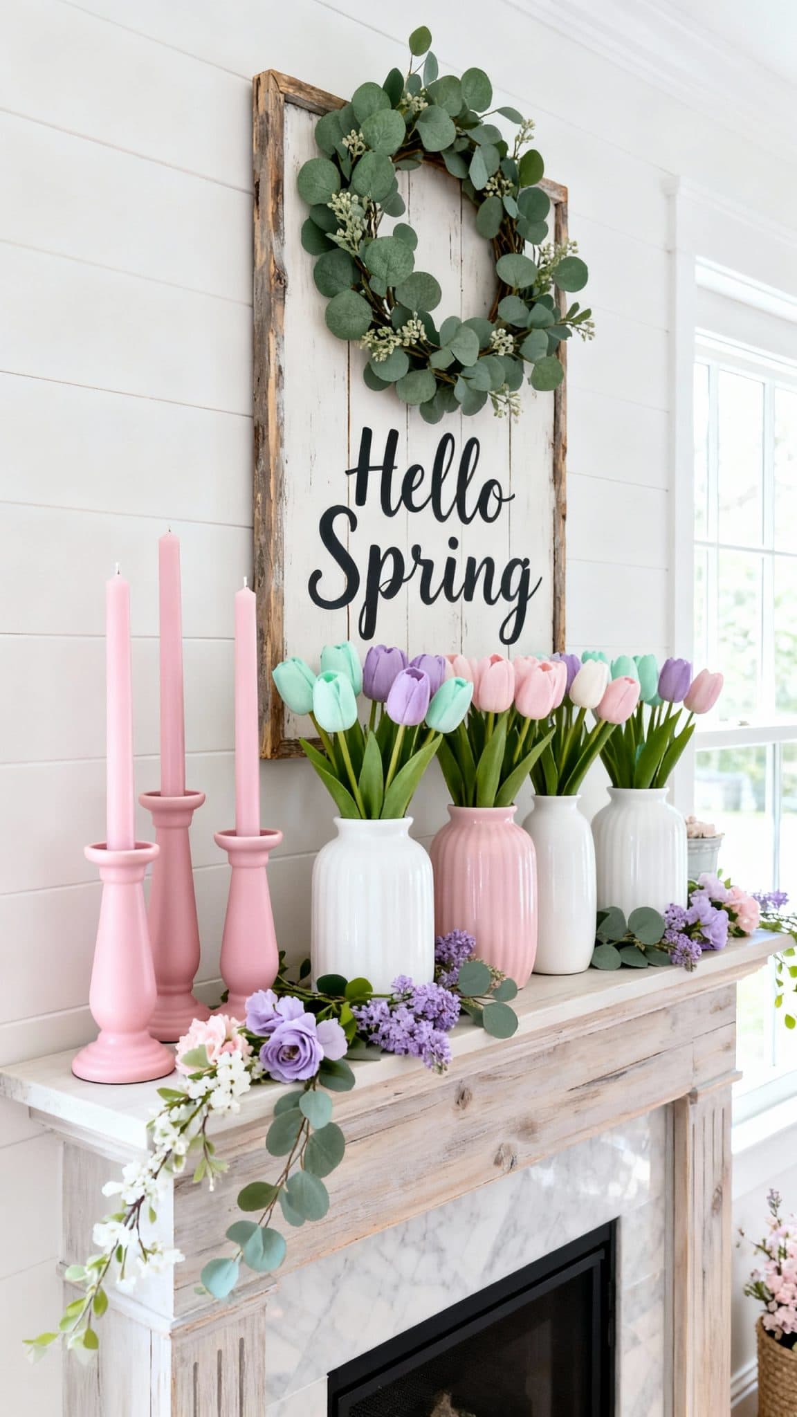 17 Fresh Spring Mantle Decor Ideas For A Cheerful Seasonal Refresh ...